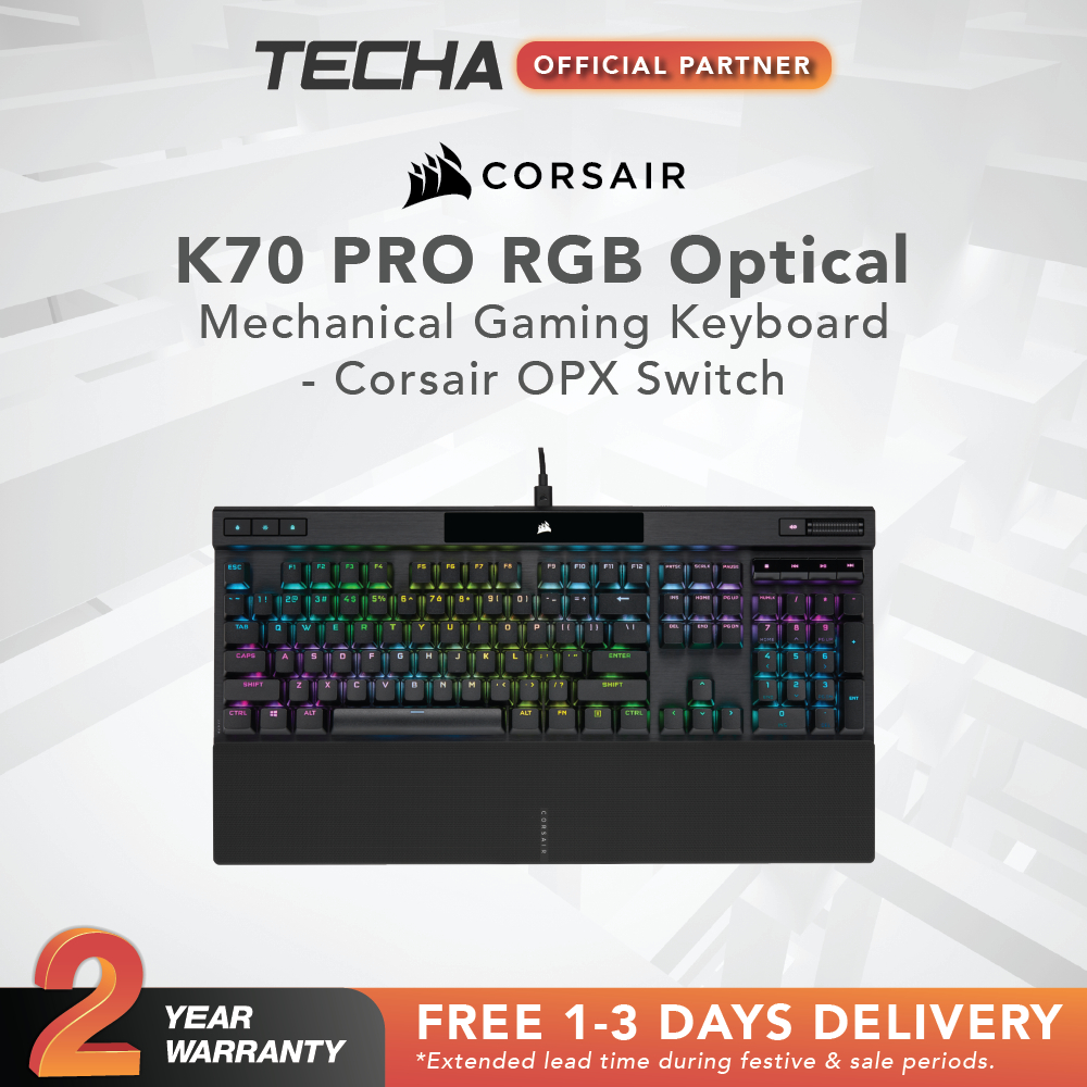 Corsair K70 RGB PRO | PBT DOUBLE SHOT PRO Keycaps | Optical-Mechanical Gaming Keyboard | Shopee ...