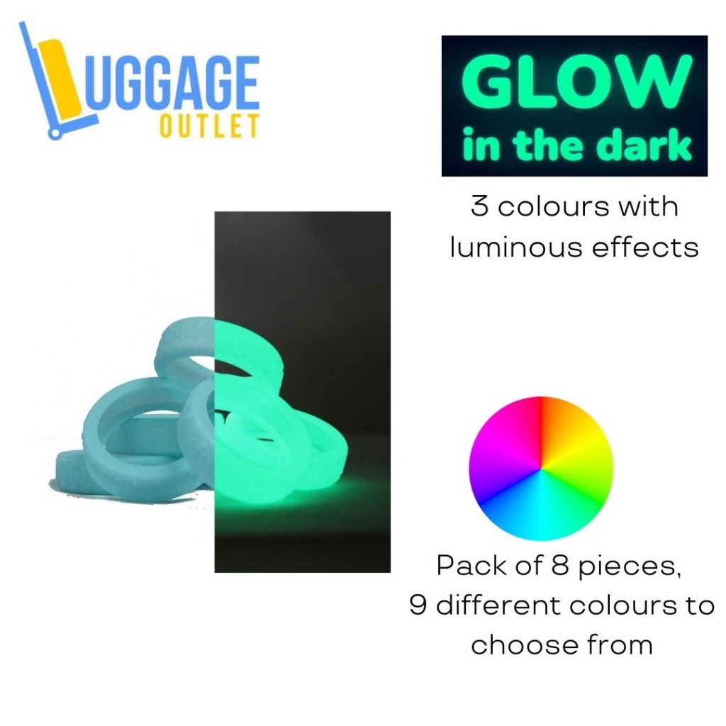 Lit Luggage Wheel Rubber Cover Wheel Protector (Set of 8 pieces ...