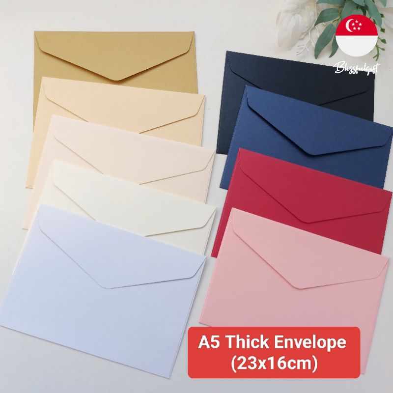 25pcs A5 Thick Quality Cardstock Envelope 23x16cm C5 Wedding Invitation ...