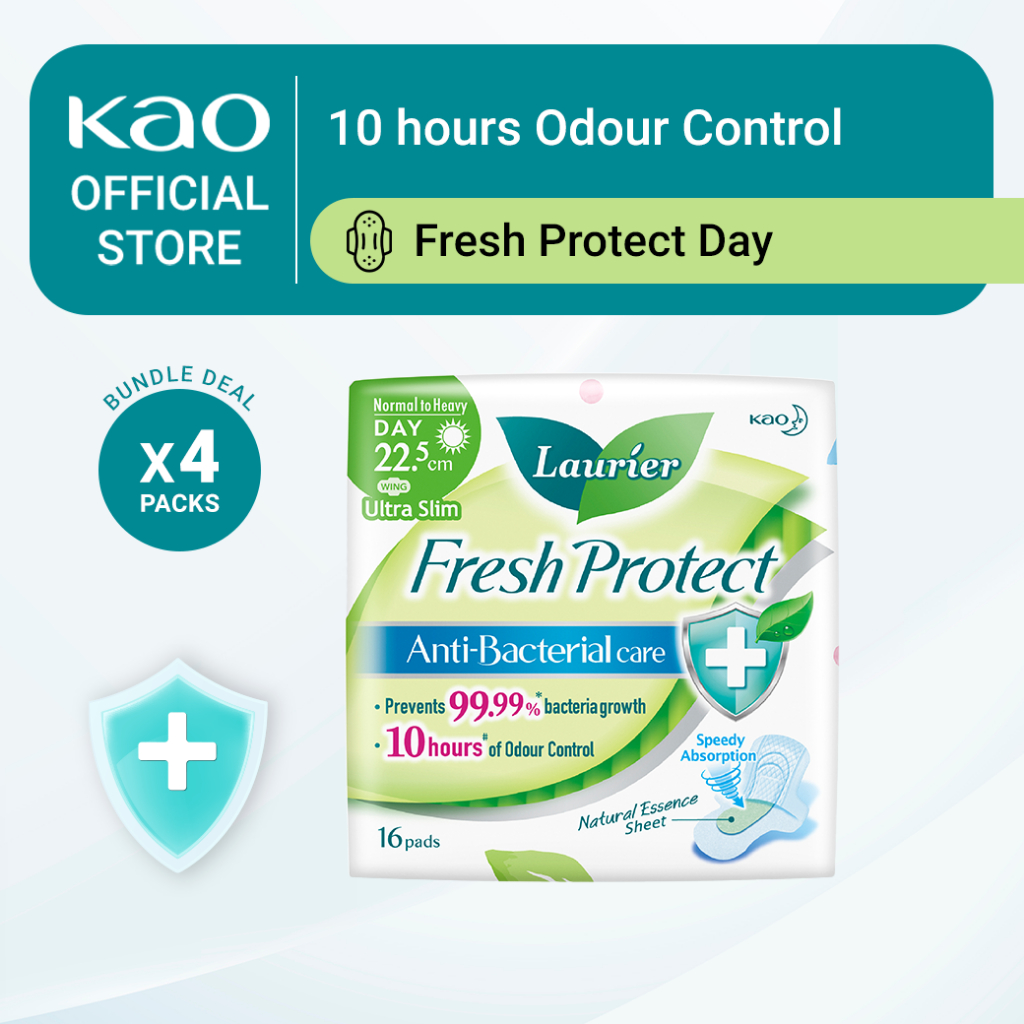 Laurier Fresh Protect 22.5cm (Bundle of 4) | Shopee Singapore