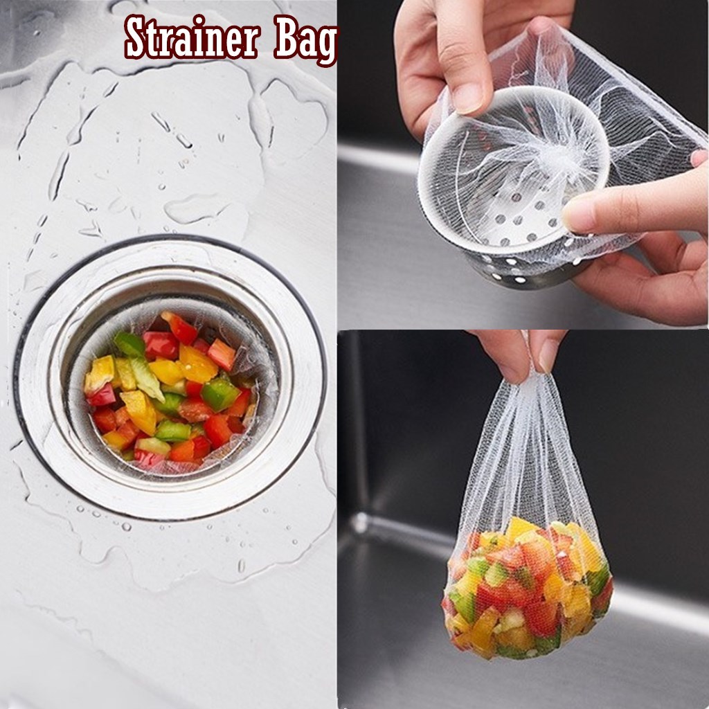 Clearance 100pcs Anti-clog Kitchen Sink Net Filter Sink Basket Bag ...