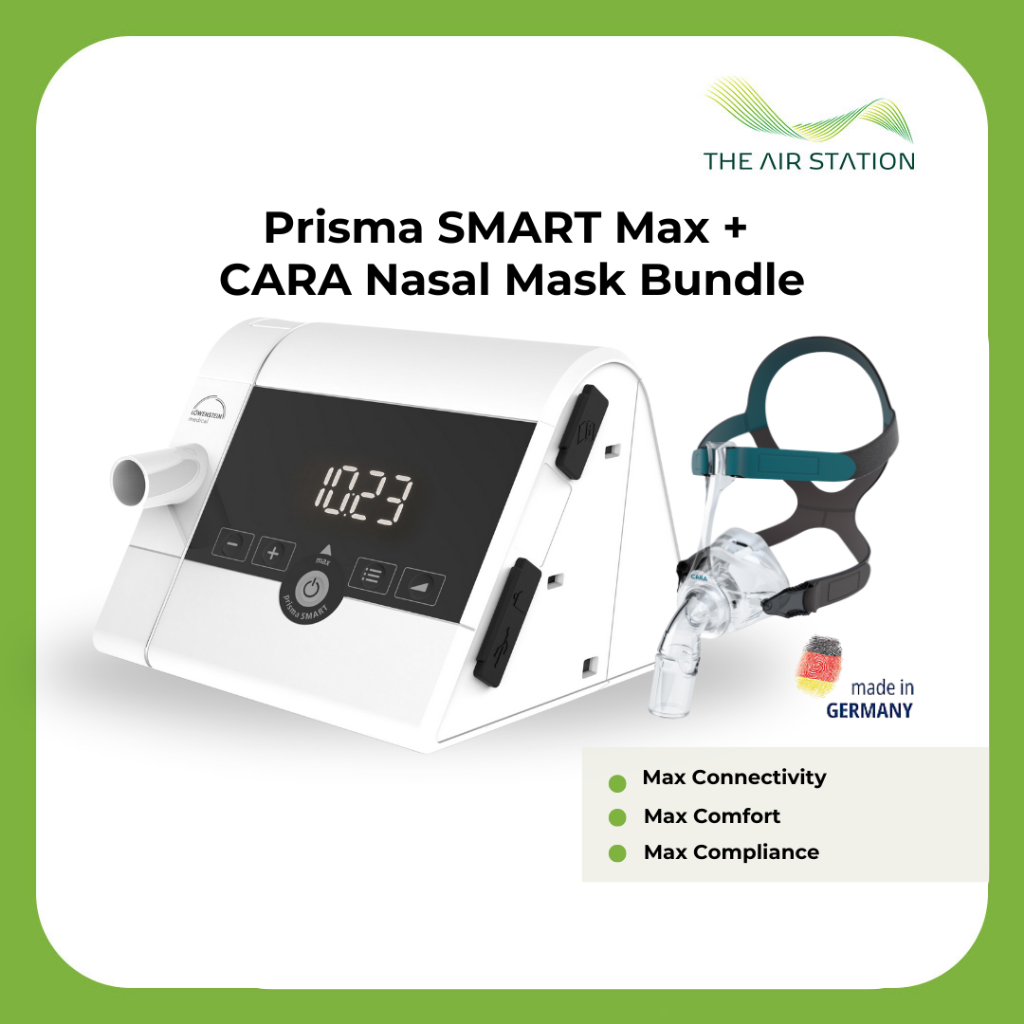 Prisma SMART Max + Nasal CARA Mask Bundle (Bluetooth Connectivity ...