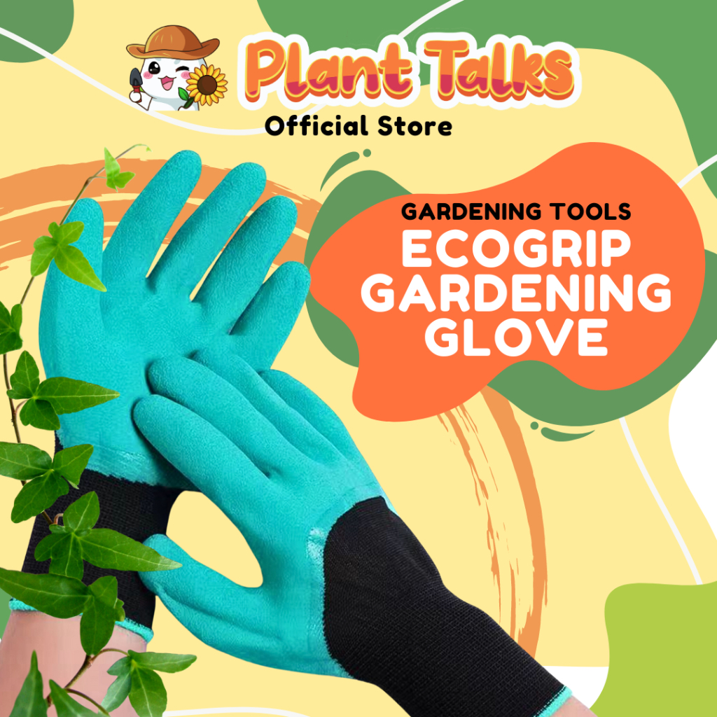 Plant Talks Gardening Gloves Ecogrip Glove for Plant Soil Repotting ...