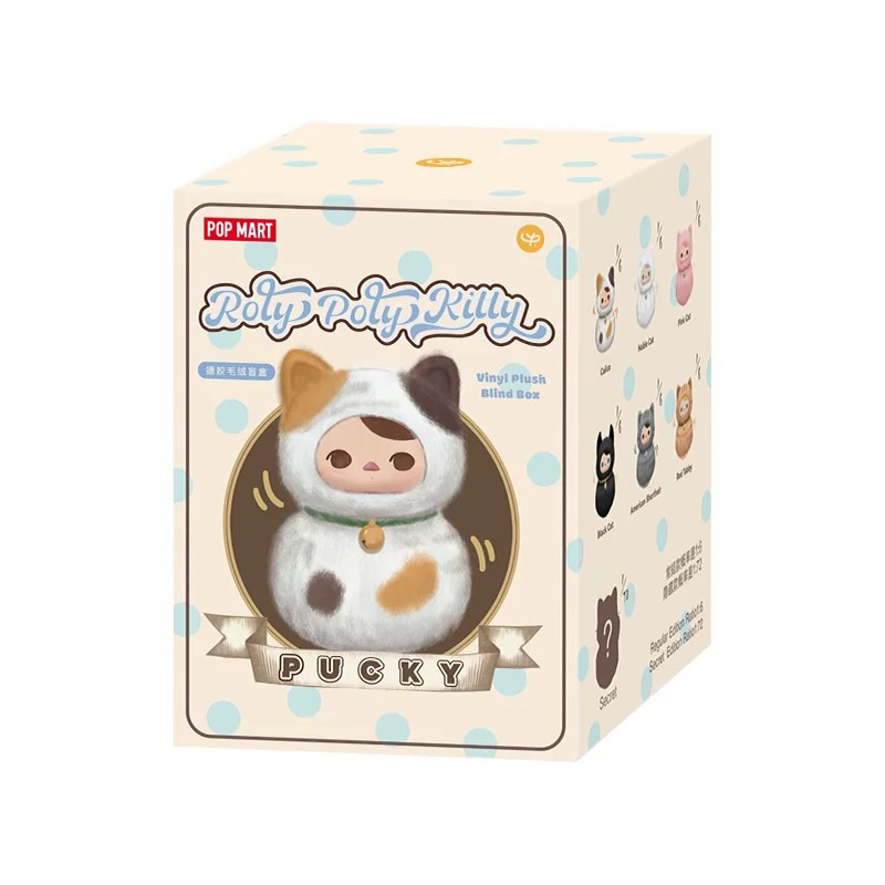 (SG INSTOCK) POP MART PUCKY Roly Poly Kitty Vinyl Plush Blind Box ...