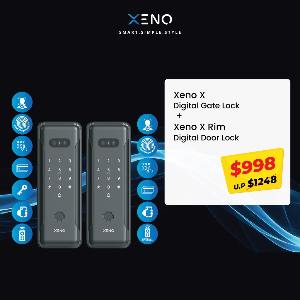 [SG Local Seller] Xeno X Digital Door Lock + Xeno X Gate Lock Bundle ...