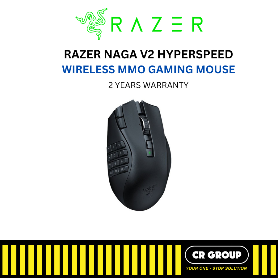 RAZER NAGA V2 HYPERSPEED - Wireless MMO Gaming Mouse 30K DPI ...