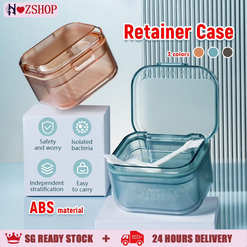 【SG】Denture Bath Box Three Layer Durable Sealed Orthodontic Retainer ...