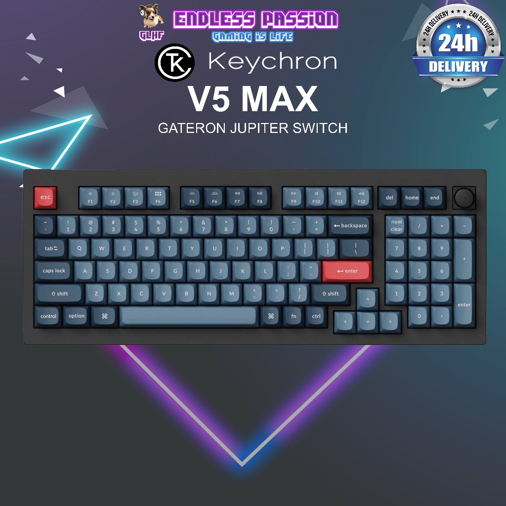 Keychron V5 Max QMK/VIA Wireless Custom Mechanical Keyboard | Shopee ...