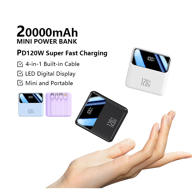 [SG Stock] 3 CCC 20000mAh Mini Power Bank PD120W Powerbank Fast ...