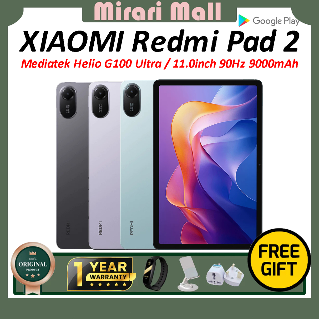 [NEW] Redmi Pad 2 / Mediatek Helio G100 Ultra / 11.0inch 90Hz 9000mAh ...