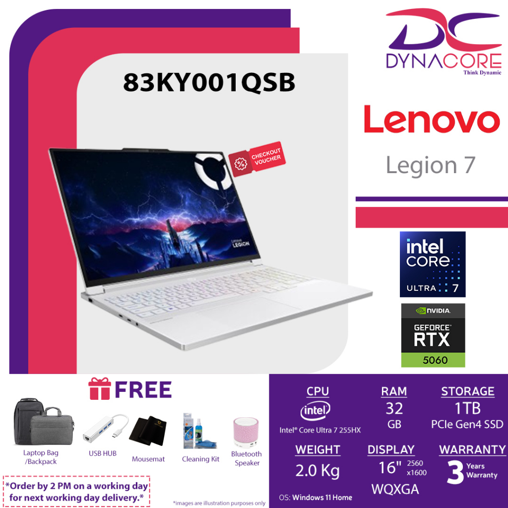 Lenovo Legion 7 83KY001QSB Glacier White, Gaming laptop (Intel Core ...