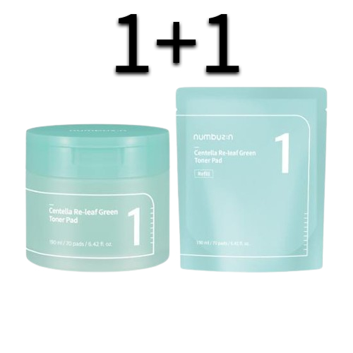 Numbuzin No. 1 Cica Green Pad 140 Sheets (70 Sheets + 70 Sheets Refill Set) | Shopee Singapore