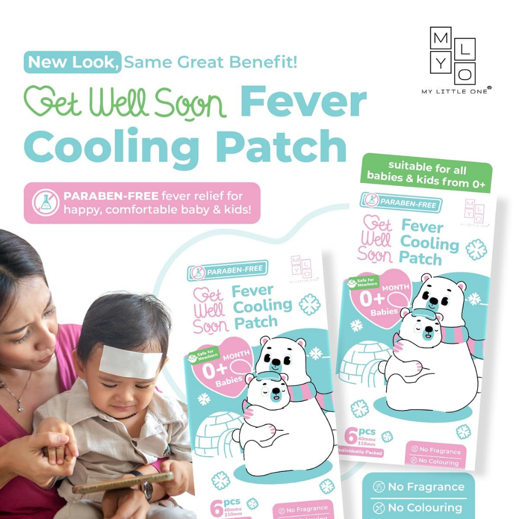 MyLO Paraben-Free Fever Cooling Patch Baby & Kids (0+ & older, 6 ...