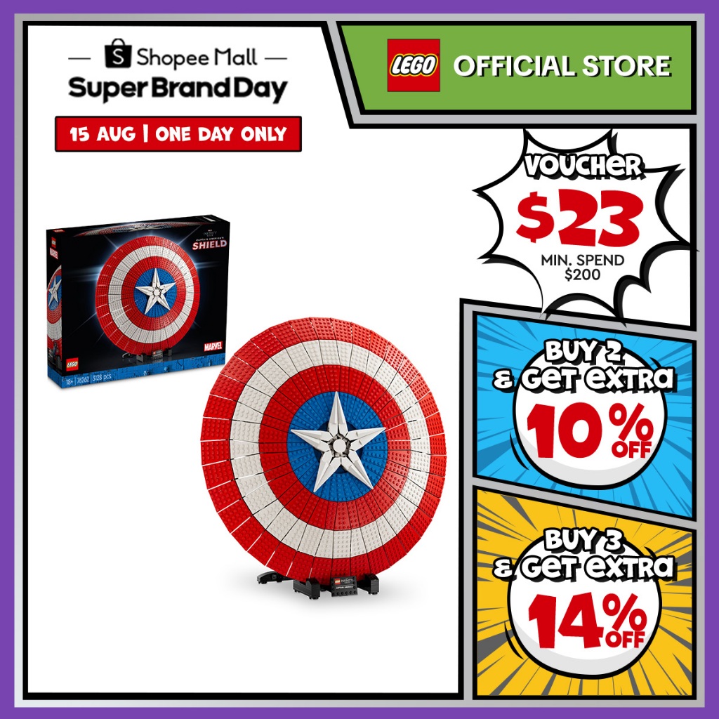 LEGO Super Heroes Marvel 76262 Captain America's Shield Building Set ...