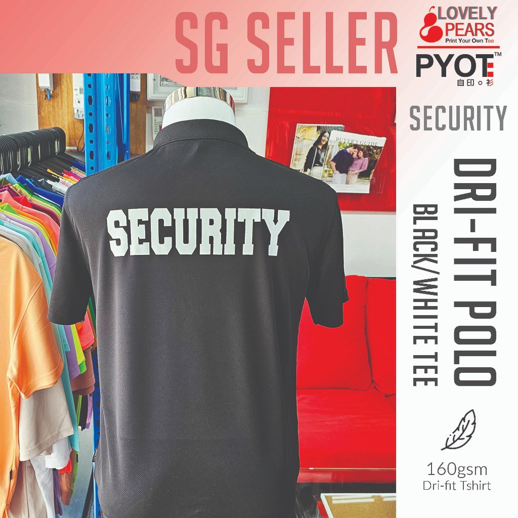 [Security] Dri-Fit Polo T-shirts with Collar and Button (Support SG ...