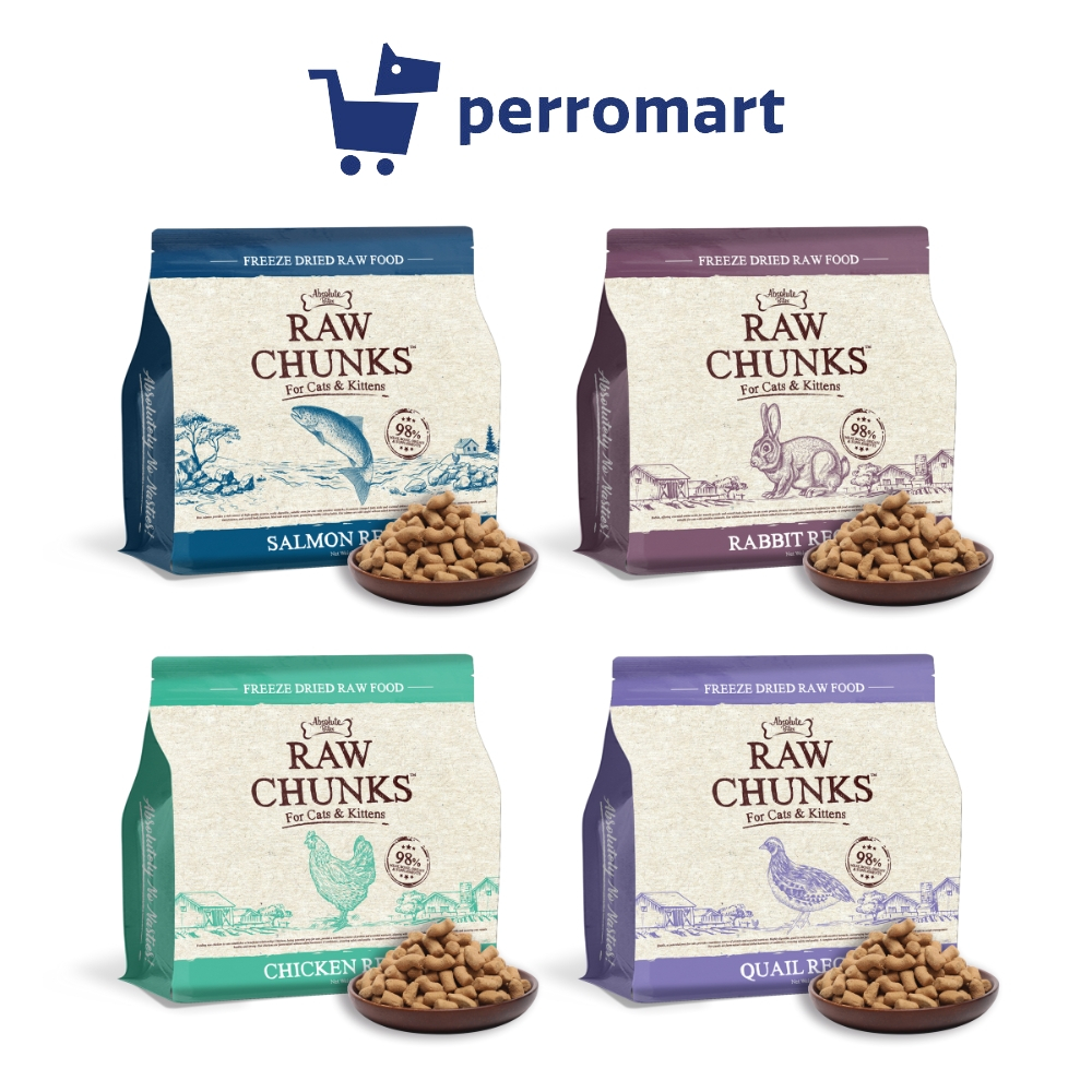 Absolute Bites Cat 280g Raw Chunks Freeze Dried Raw Food Dry Cat Food ...