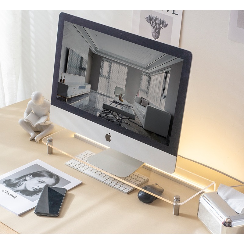 Smart Ergo - Transparent Acrylic Monitor Stand | Monitor Riser ...
