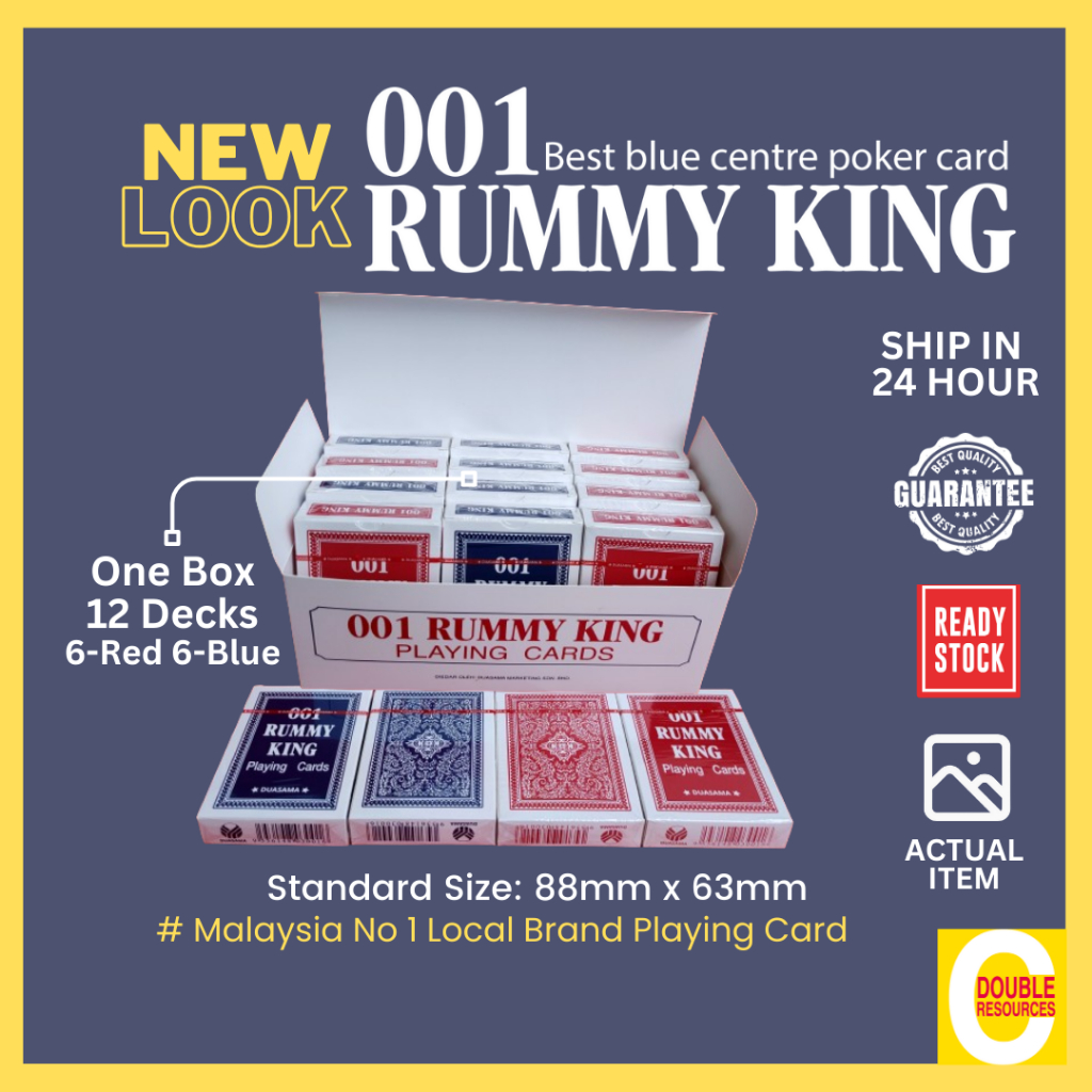 12 Decks Rummy King 001 Standard Casino Poker Card Playing Card 52 ...
