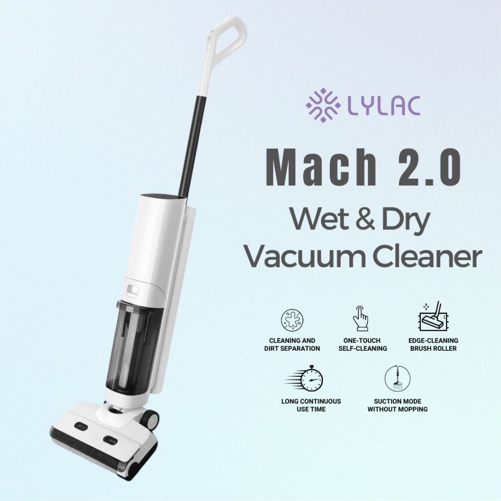 LYLAC Mach 2.0 Wet and Dry Wireless Intelligent Vacuum Cordless Floor ...