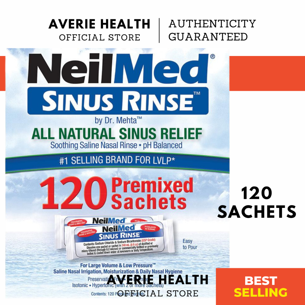 Neilmed Sinus Rinse Adult Premixed Sachets 120s Refill | Nasal Symptoms ...