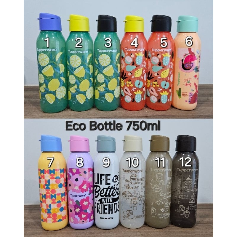Tupperware Printed Eco Bottle 750ml Flip Top (1) | Shopee Singapore
