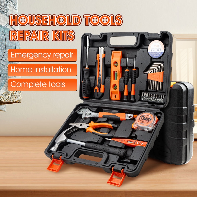 HXR Household Hardware Tool Set 30 Pieces Combo Hardware Toolbox ...