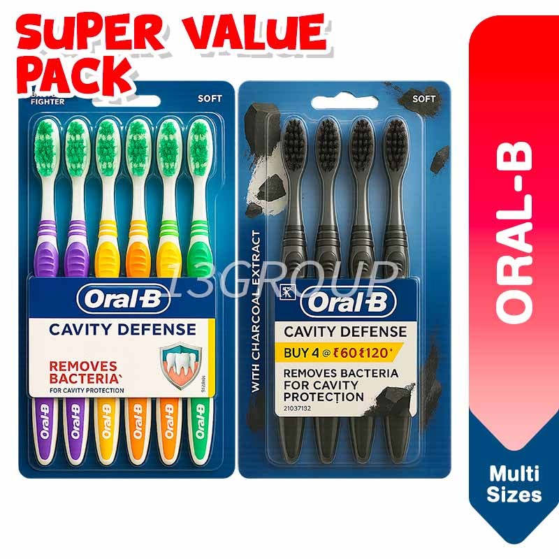 Oral-B Cavity Defense Toothbrush / Soft Bristles Effective Plaque ...
