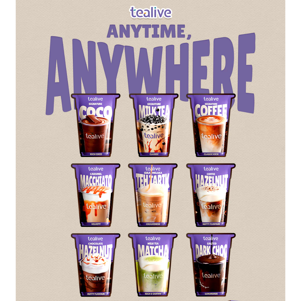 Tealive Malaysia 3-in-1 Instant Drink (6 Sachets) – Milk Tea | Coffee ...