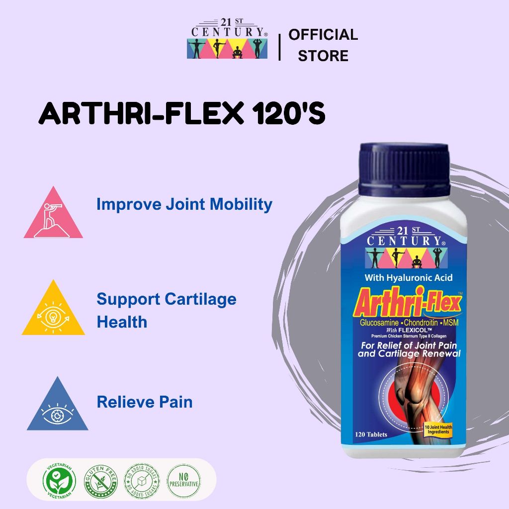 21st Century Arthri-Flex 120 Tablets Glucosamine, Chondroitin, MSM ...
