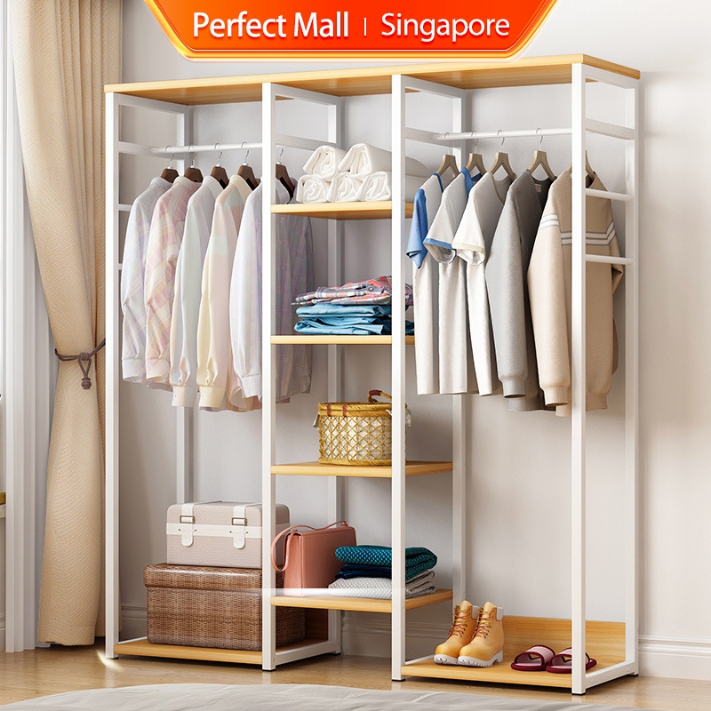 PM Open Wardrobe/Coat Rack/Wardrobe/Clothes Rack/Bedroom Sturdy Metal ...