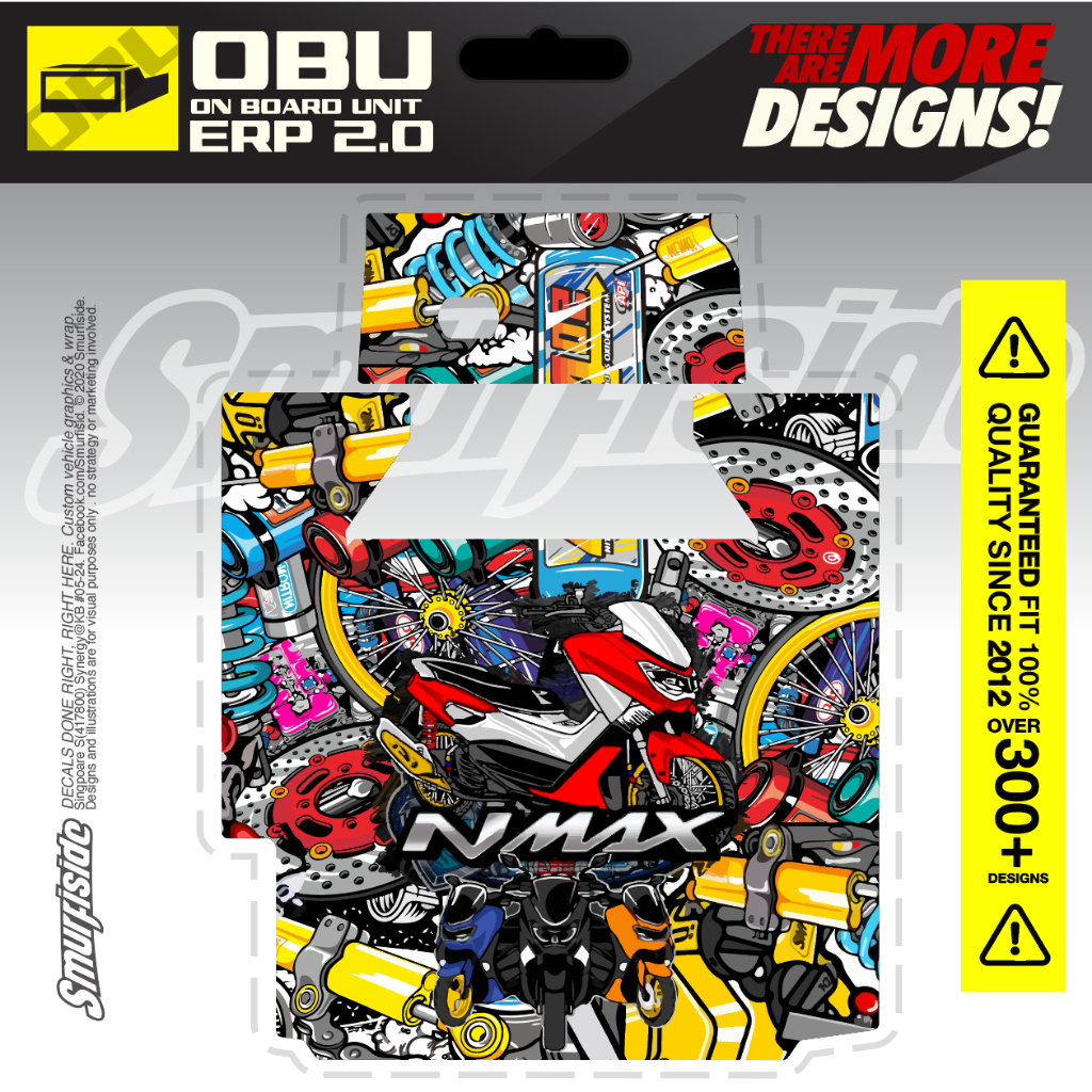 Motorcycle OBU decal sticker Design pack 6 THAILOOK NMAX XMAX AEROX ...