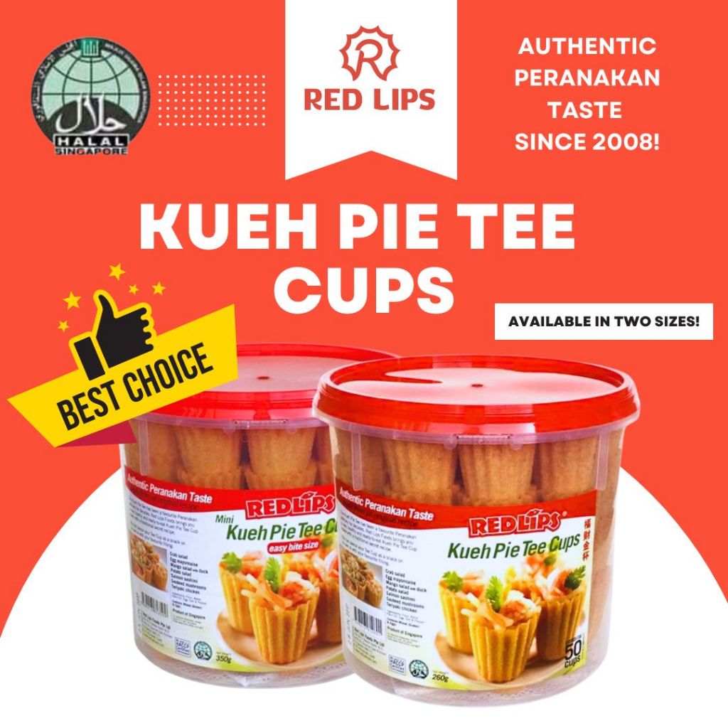 [REDLIPS] Traditional Peranakan Kueh Pie Tee Cups | Shopee Singapore
