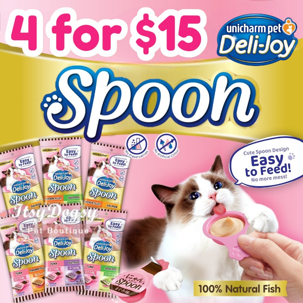 Unicharm Deli Joy Spoon Wet Creamy Cat Kitten Treat | Shopee Singapore
