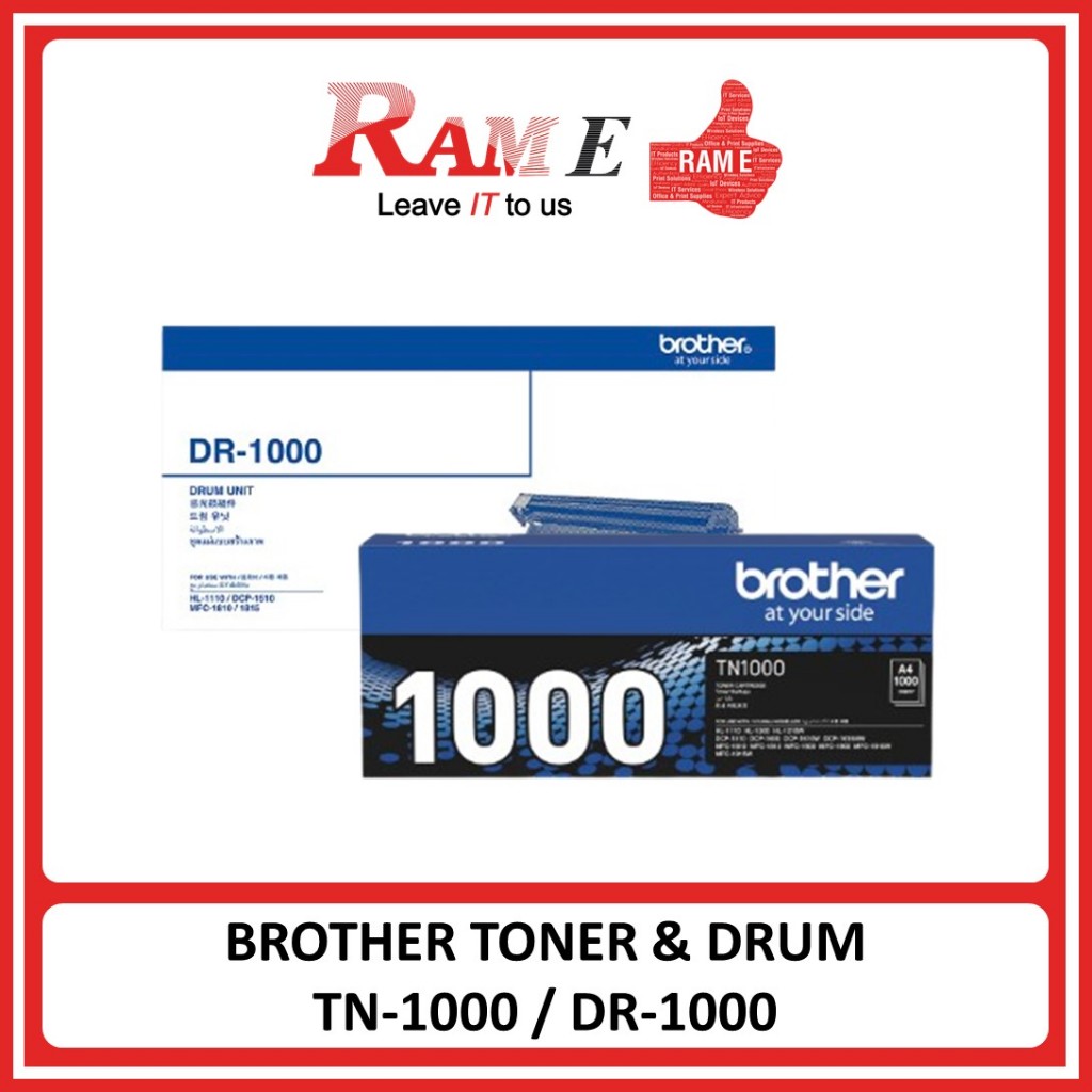[ORIGINAL] Brother Toner TN-1000 TN1000 / Drum DR-1000 DR1000 | Shopee ...