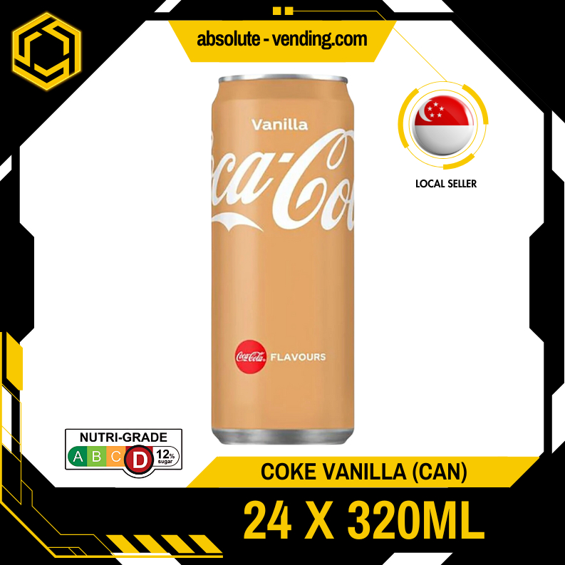 COKE Vanilla 320ML X 24 (CAN) | Shopee Singapore