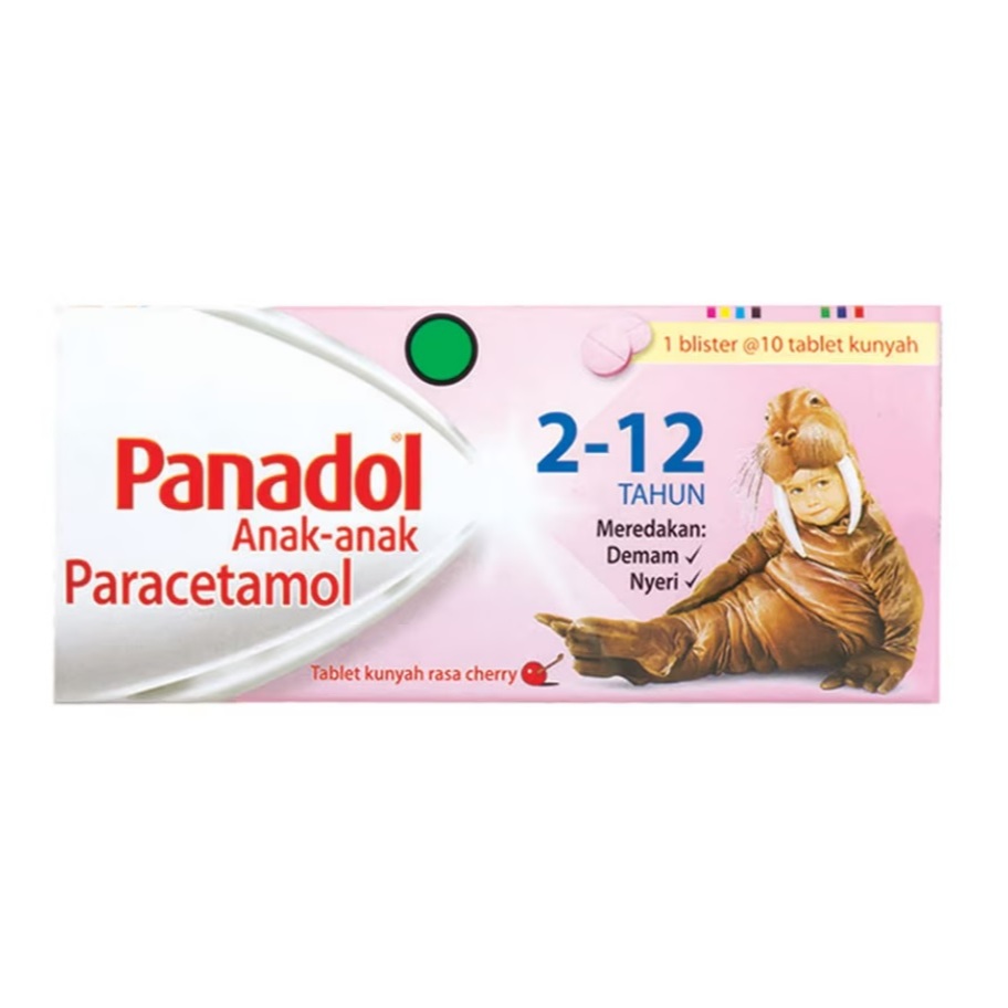 PANADOL Children's Chewable Tablets Cherry Flavour 1 Strip 10s | Shopee ...