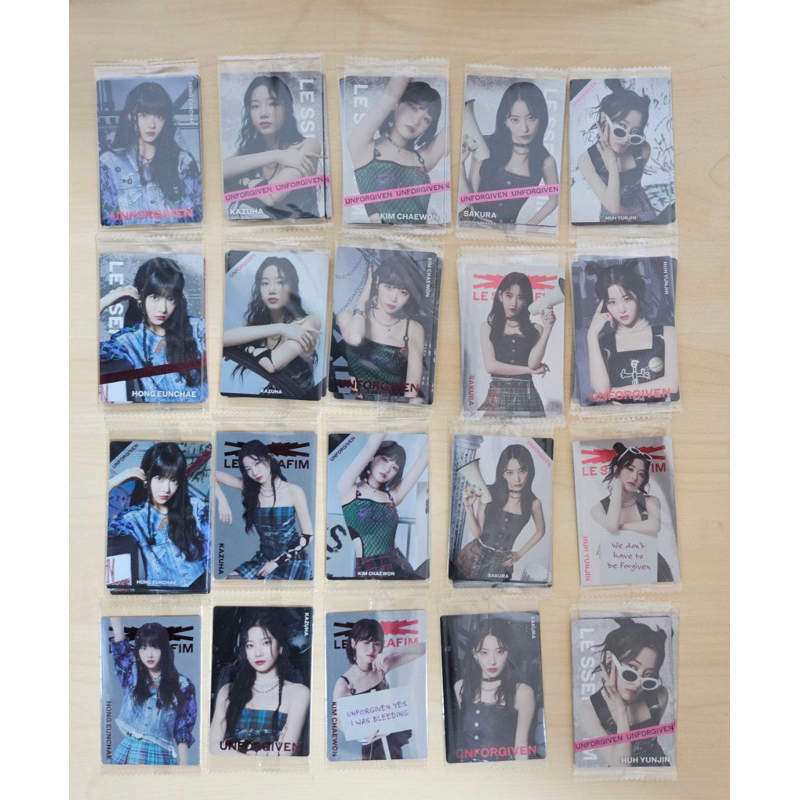 LE SSERAFIM official wafer photocards | Chaewon Yunjin Sakura Eunchae Kazuha | Shopee Singapore