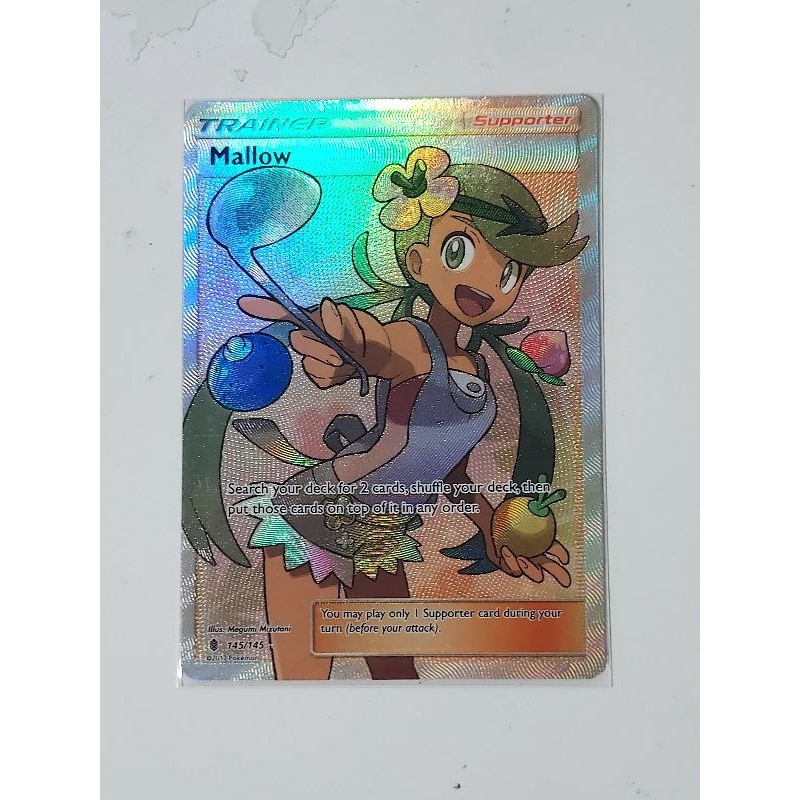 Pokemon mallow full art trainer supporter guardian rising card | Shopee ...