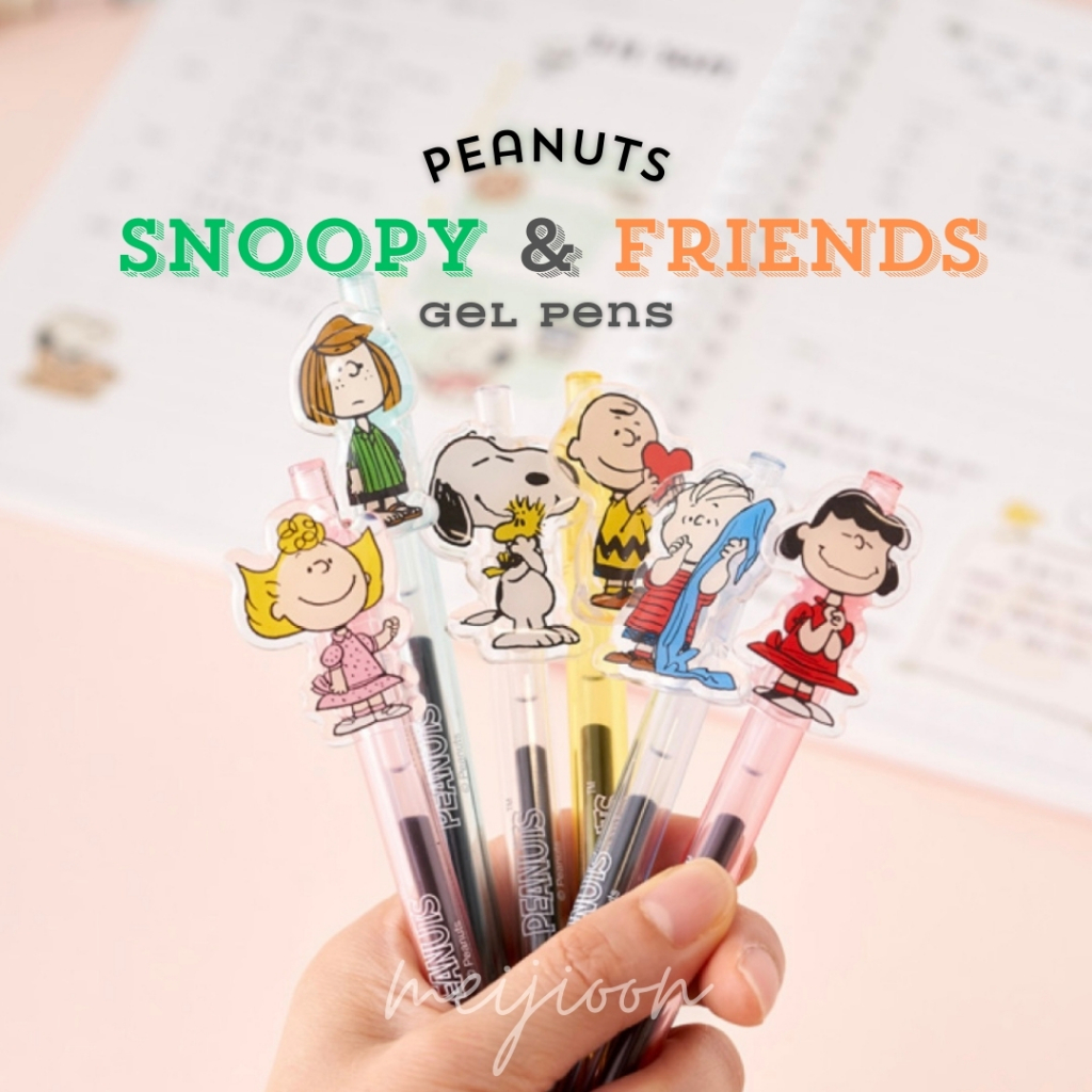 ♥from KOREA♥ PEANUTS, Snoopy and Friends, Characters Clear Gel Pens ...