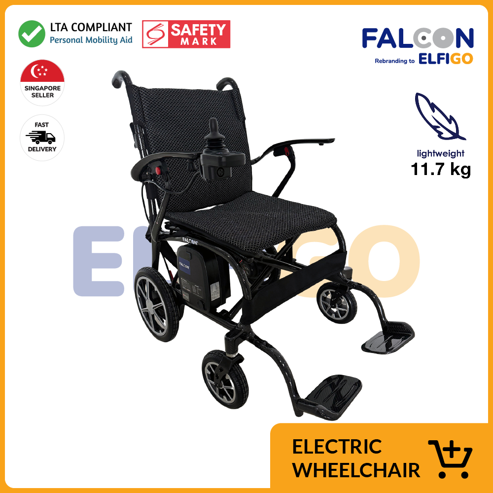 Falcon Ultra-Lite Carbon Motorised Electric Wheelchair (11.7 kg ...