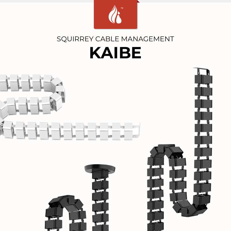Squirrey Kaibe Spine Cable Management [ Adjustable Length, Block System ...