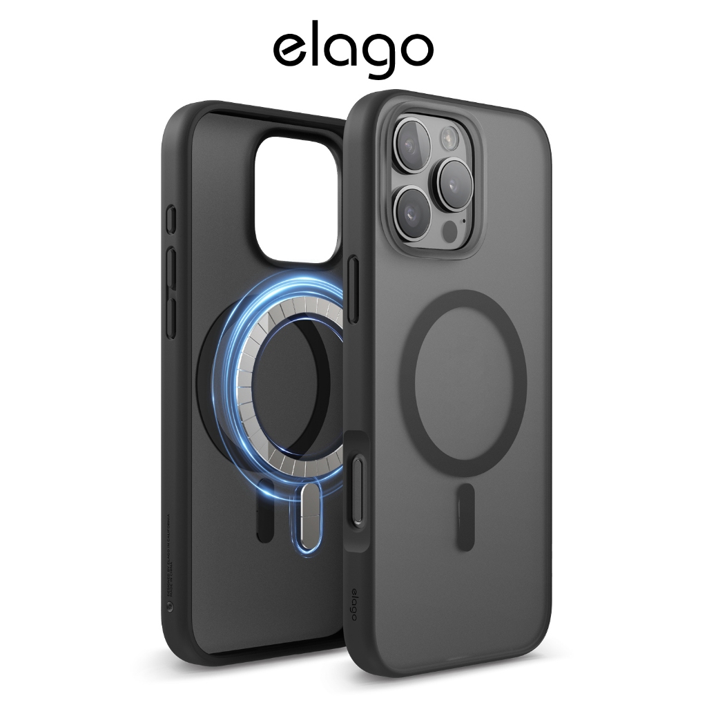 elago Magnetic Matt Clear Hybrid Case Compatible for iPhone 16 Series ...