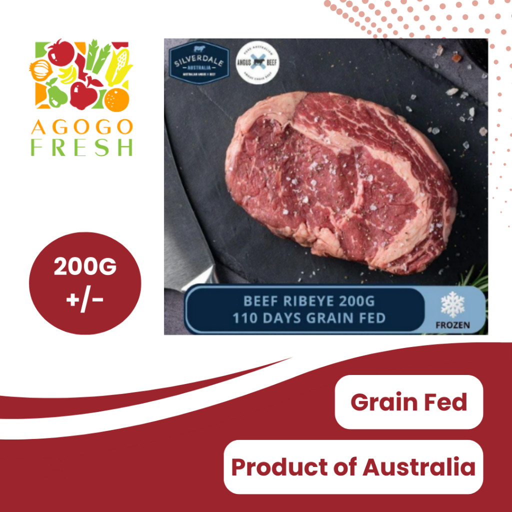 [Agogo Fresh - Frozen] Frozen 100+ Days Grass-fed Beef Ribeye (200g ...