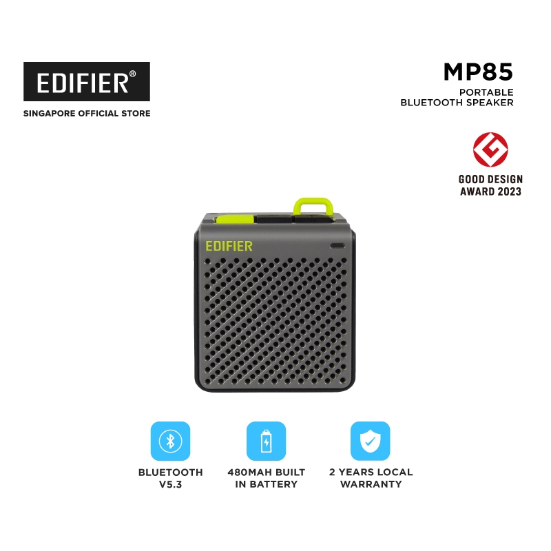 Edifier MP85 Portable Mini Bluetooth Speaker - Grey | Shopee Singapore