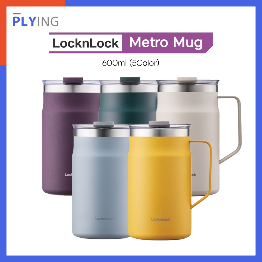 [LocknLock] LOCK & LOCK Metro Mug with Handle & Lid Double Walled ...