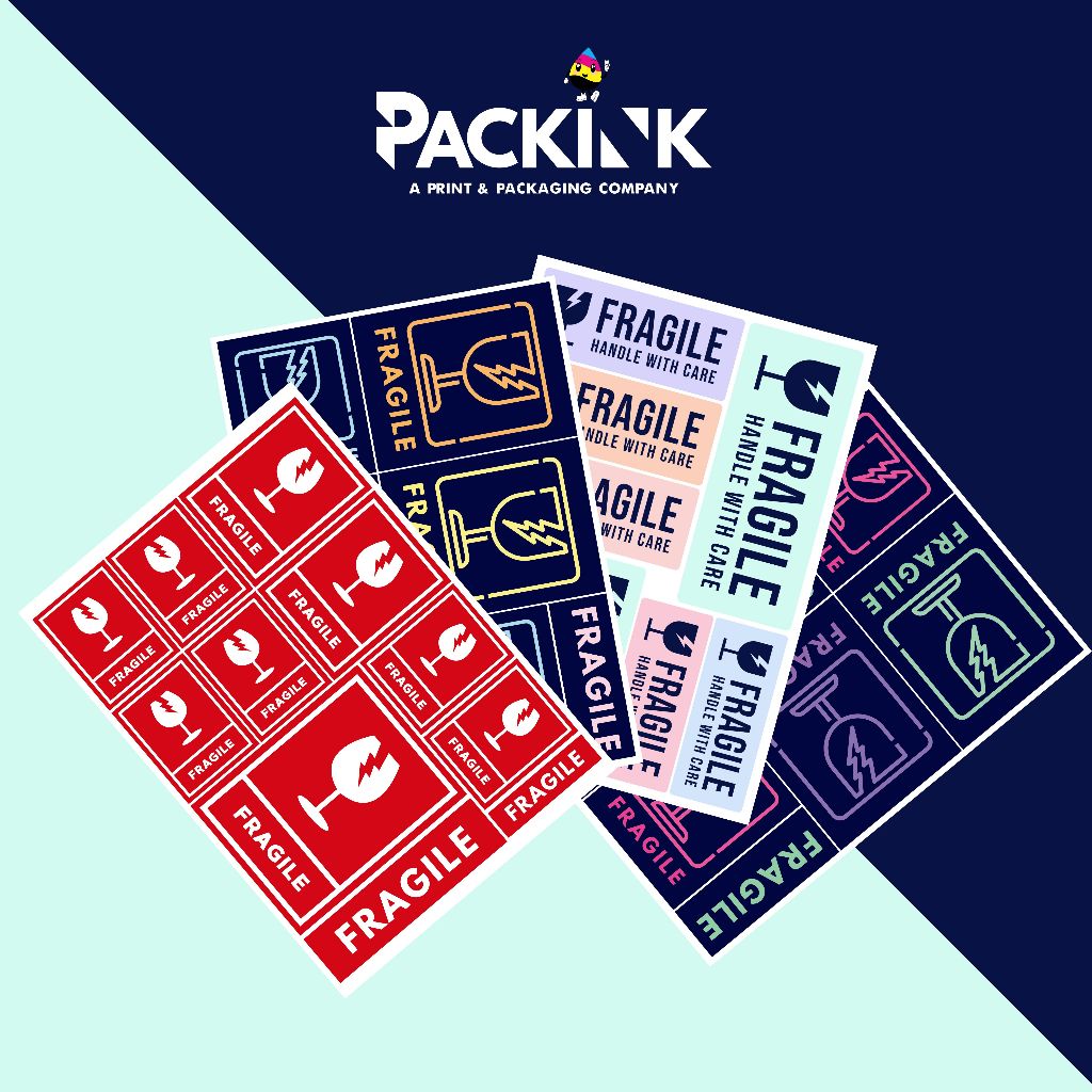 Packink Fragile Label Stickers | Adhesive Stickers | Carton Box ...