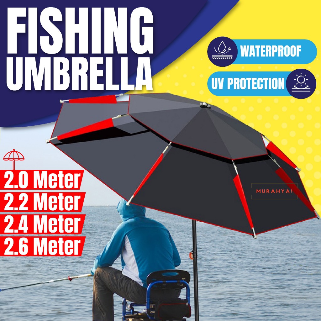 Big Fishing Umbrella Adjustable Beach Sun Shade Camping Umbrella Patio ...