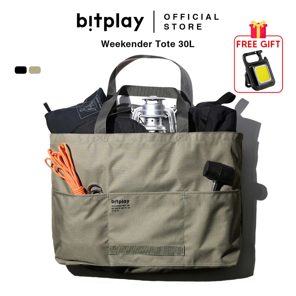 [Bitplay SG] - Weekender 30L Tote Bag Lightweight Water-Repellent With Multi Pockets Suitable ...