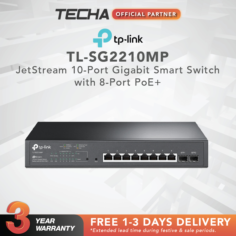 TP-Link TL-SG2210MP | JetStream 10-Port Gigabit Smart Switch with 8 ...