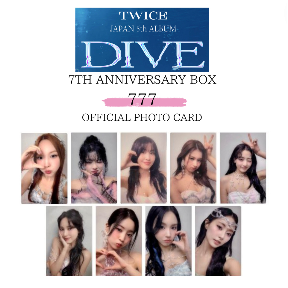 TWICE JAPAN 5th ALBUM DIVE 7TH ANNIVERSARY OFFICIAL PHOTO CARD / NAYEON JEONGYEON MOMO SANA ...
